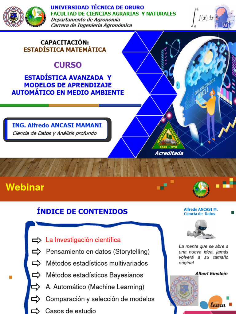 Estadística Avanzada y Aprendizaje Automático (Machine Learning ... Estadística Avanzada y Aprendizaje Automático (Machine Learning ...