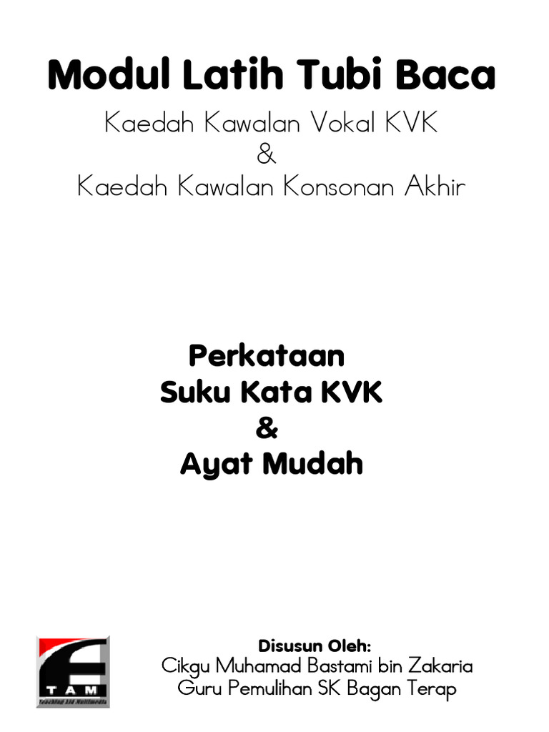 02 Modul LTB Perkataan Suku Kata Tertutup KVK | PDF