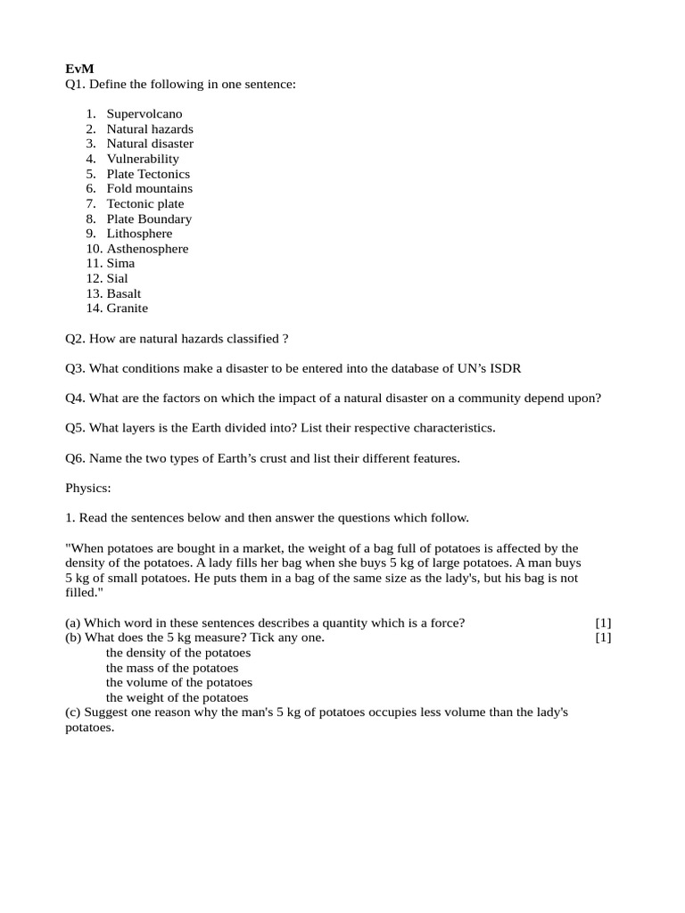 WS5 | PDF | Plate Tectonics | Applied And Interdisciplinary Physics