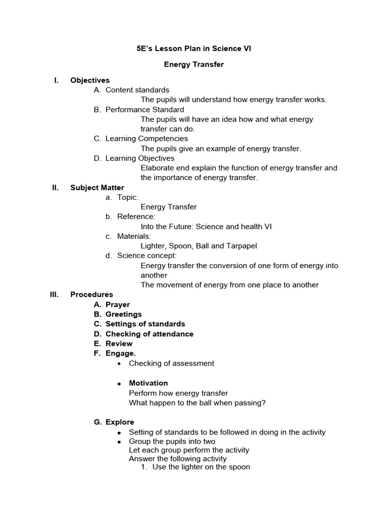 Energy Transfer 5e's | PDF | Thermal Conduction | Convection