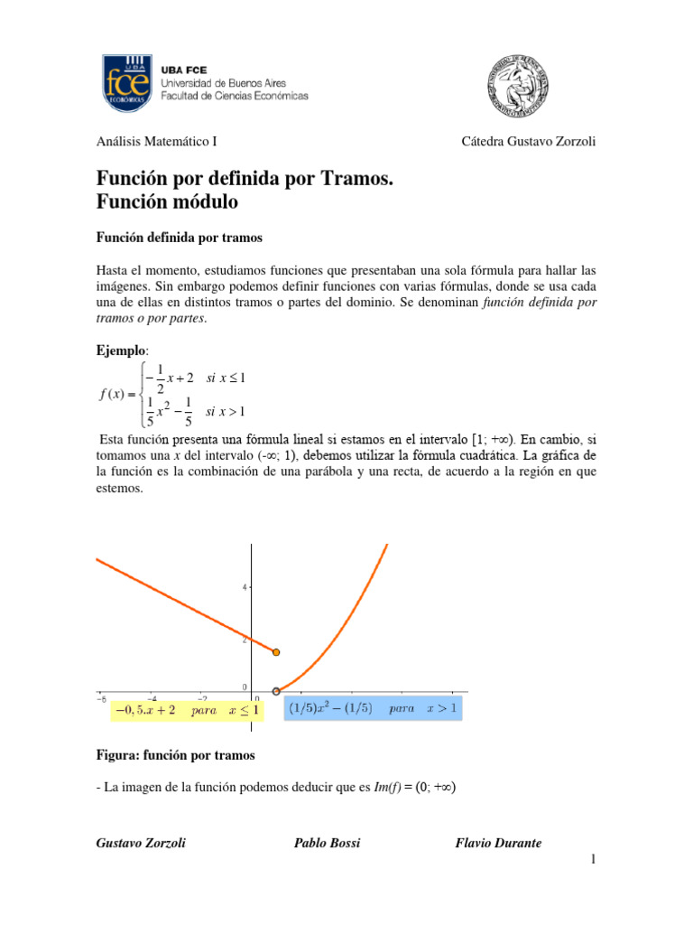 Capítulo 1. Función Por Tramos | PDF | Función (Matemáticas) | Geometría
