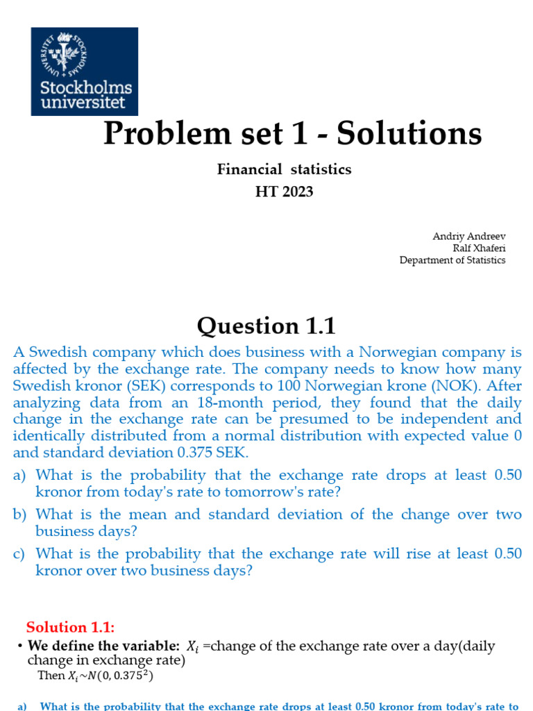 Problem Set 1 Solutions | PDF | Coefficient Of Determination | Errors And Residuals