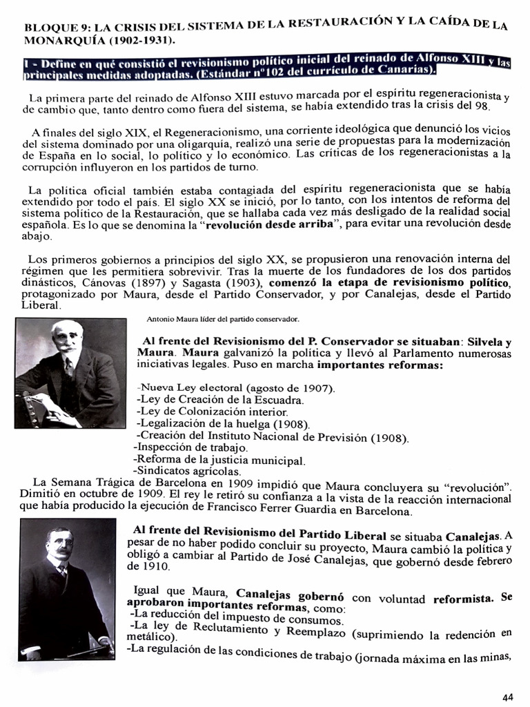 Bloque 9 Y 11 Historia De España Pdf