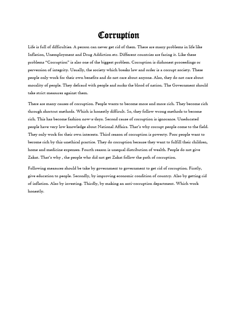 Corruption | PDF
