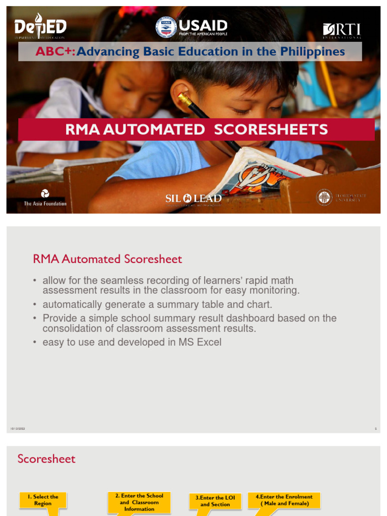 RMA Automated Scoresheet Guide | PDF | Learning | Computing