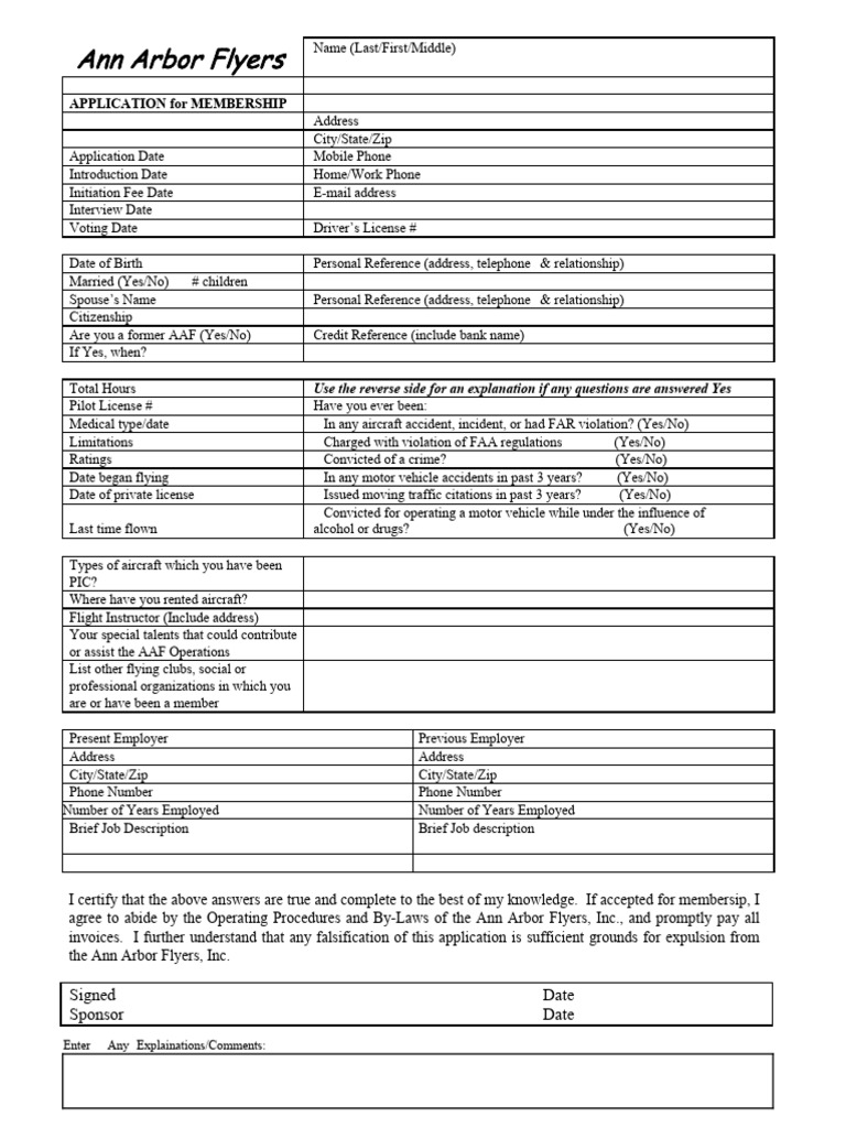 AAF Application Form W Inputs (PB Ei) | PDF | Transport | Aviation