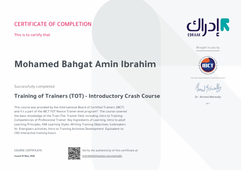 Edraak Certificate | PDF