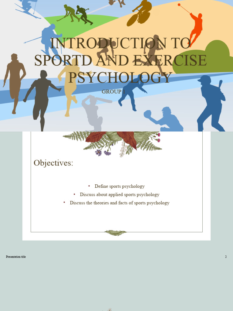 Introduction To Sportd and Exercise Psychology Group 1 | PDF ...