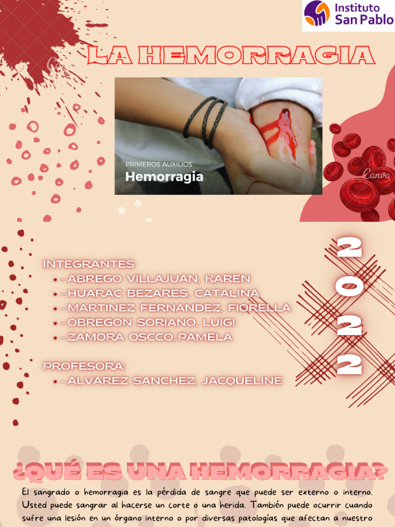 HEMORRAGIA | PDF | Sangrado | Lesión