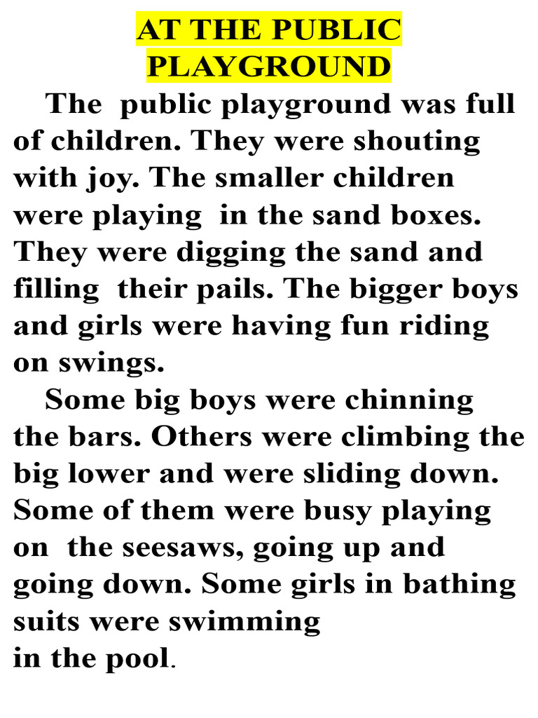 At The Public Playground | PDF