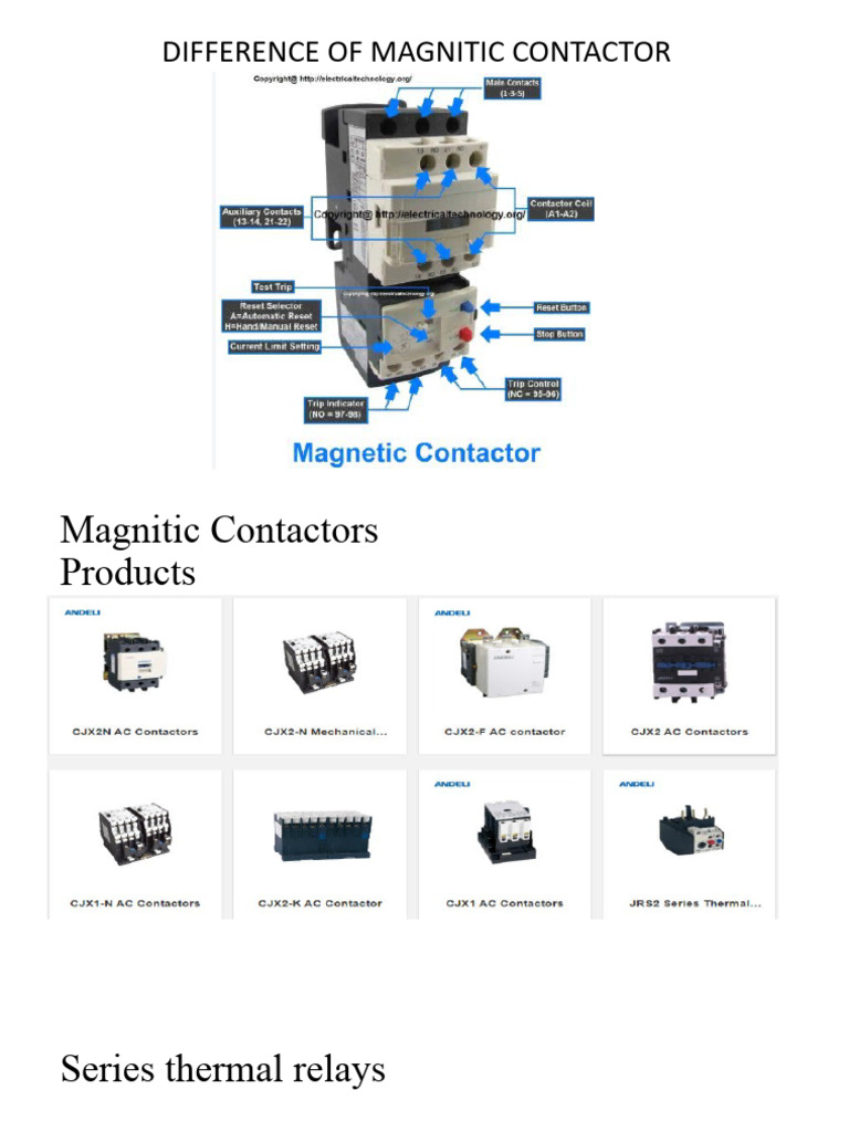 Magnetic Contactor -Group 1 Section Hertz | PDF