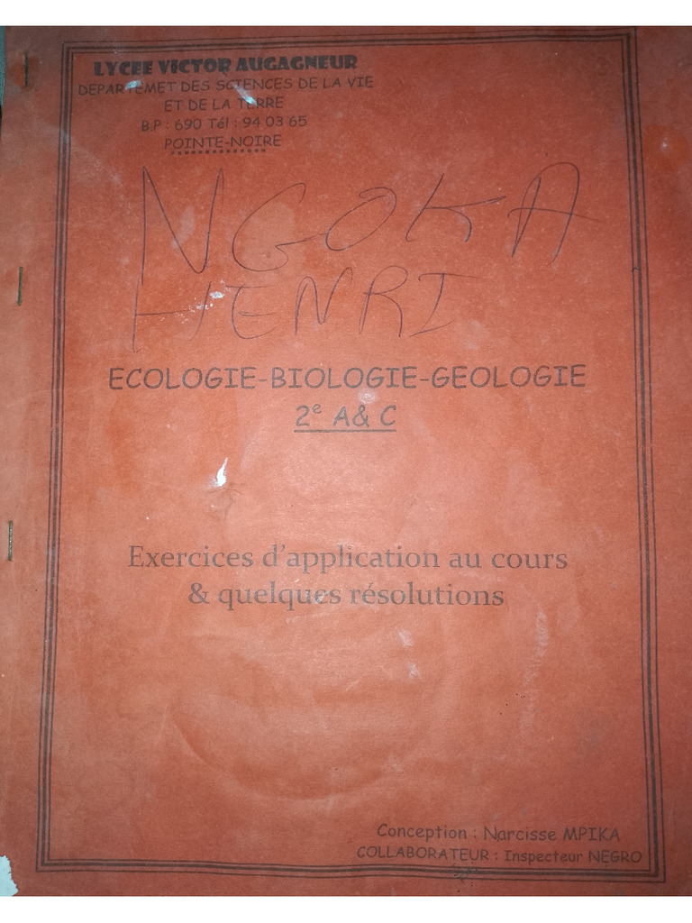 Fascicule de SVT 2nde C L.v.A | PDF