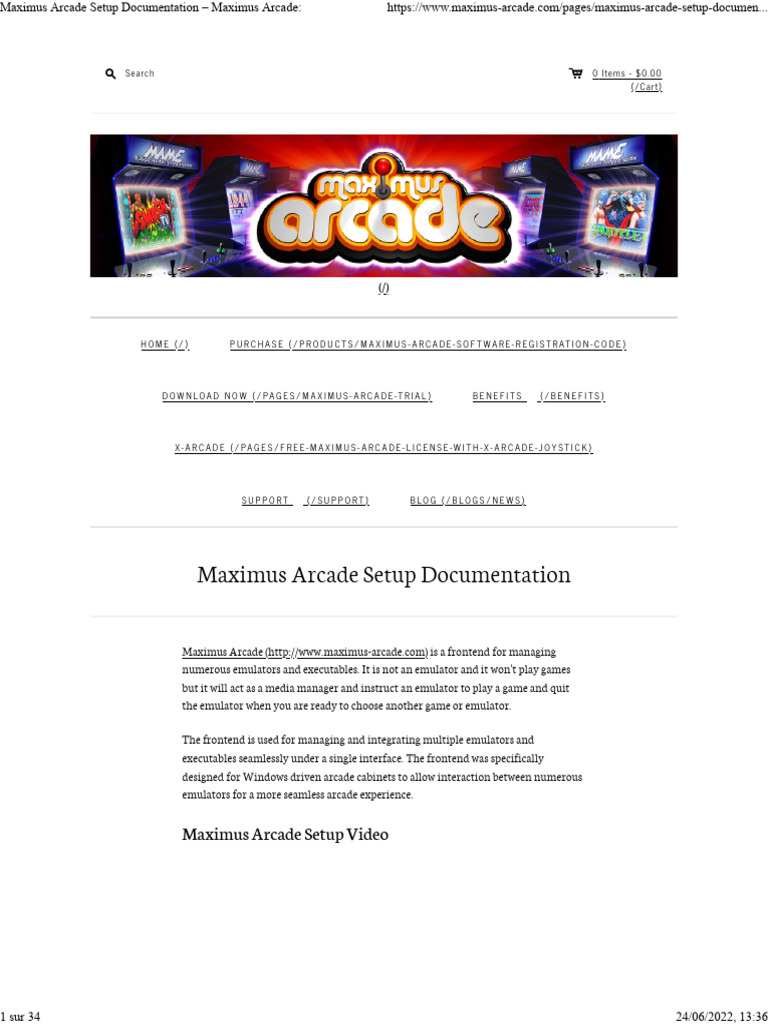 Maximus Arcade Setup Documentation - Maximus Arcade | PDF