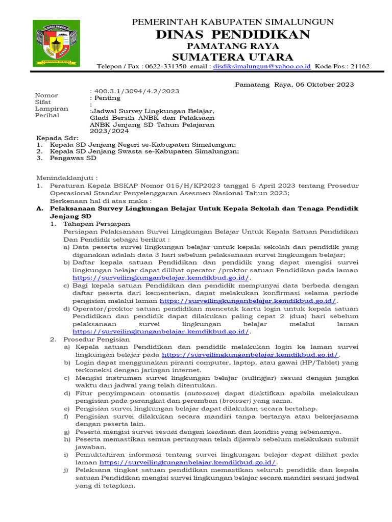 Jadwal Gladi ANBK DAN PELAKSANAAN ANBK SD | PDF | Komputer