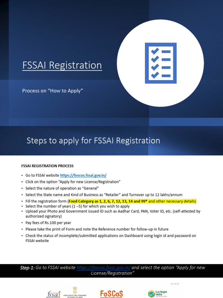 Process Note - How To Apply For FSSAI Registration2 | PDF
