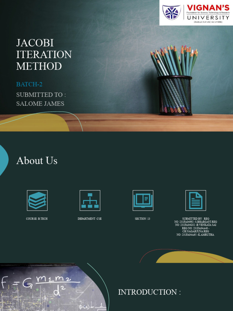 Jacobi Iteration Method | PDF