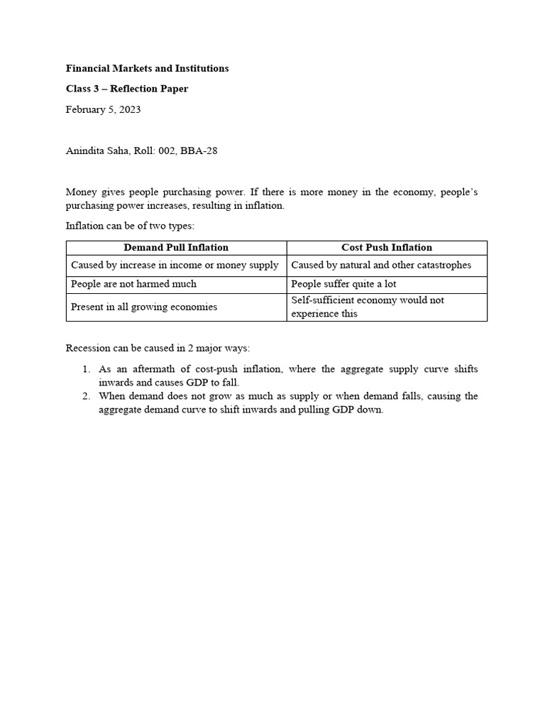 002 Reflection Paper 3 | PDF