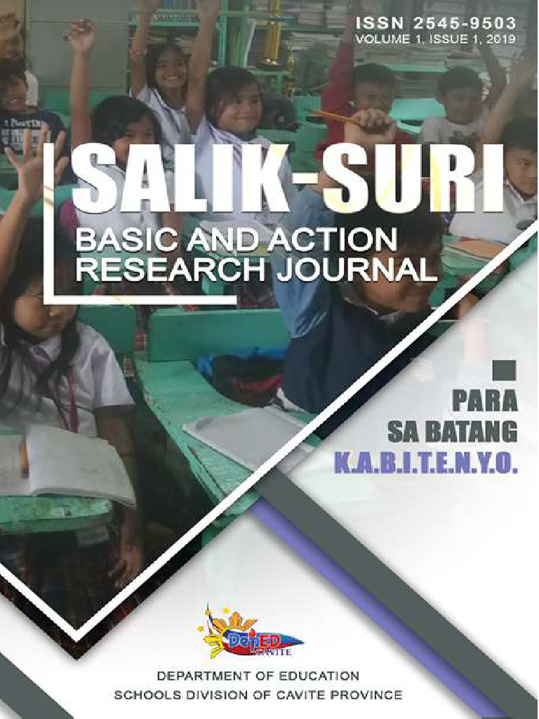 SalikSuri Research Journal Vol. 1 No. 1 | PDF | Teachers SalikSuri Research Journal Vol. 1 No. 1 | PDF | Teachers