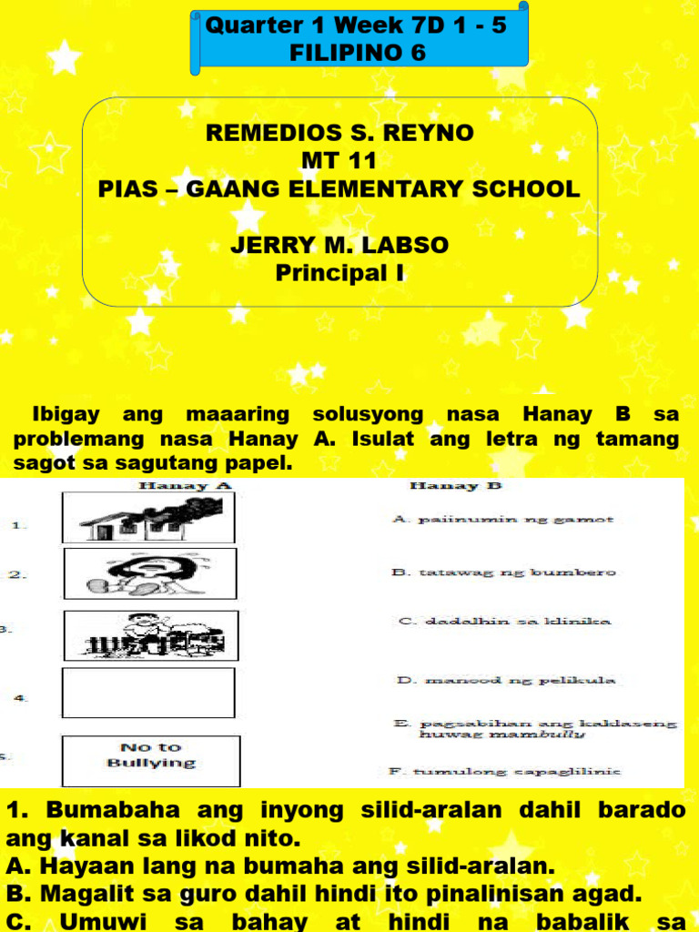 Q1 Week 7 Filipino 6 | PDF