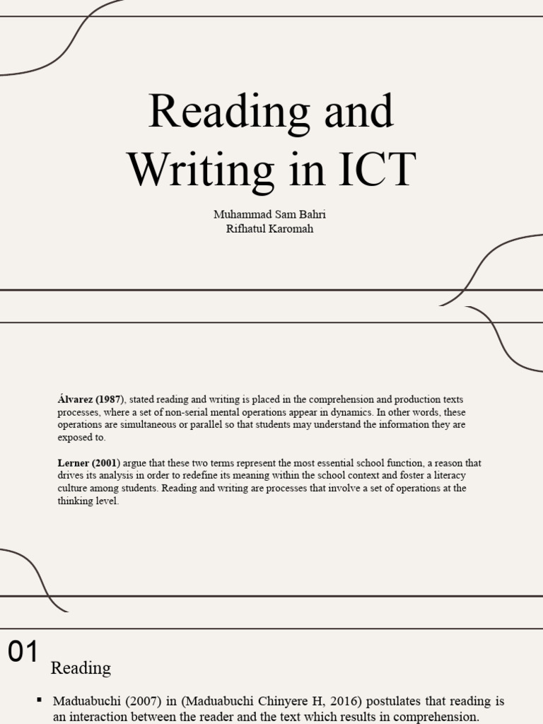 Reading and Writing in ICT | PDF | Reading Comprehension | Educational Technology
