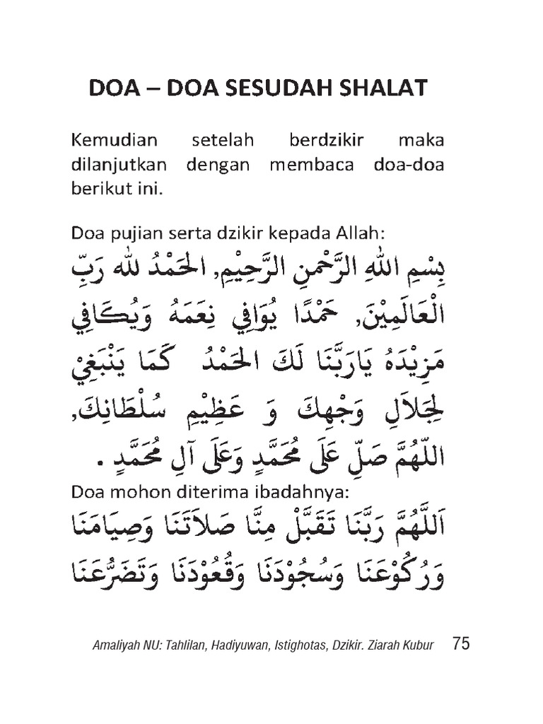 Doa Sesudah Sholat | PDF