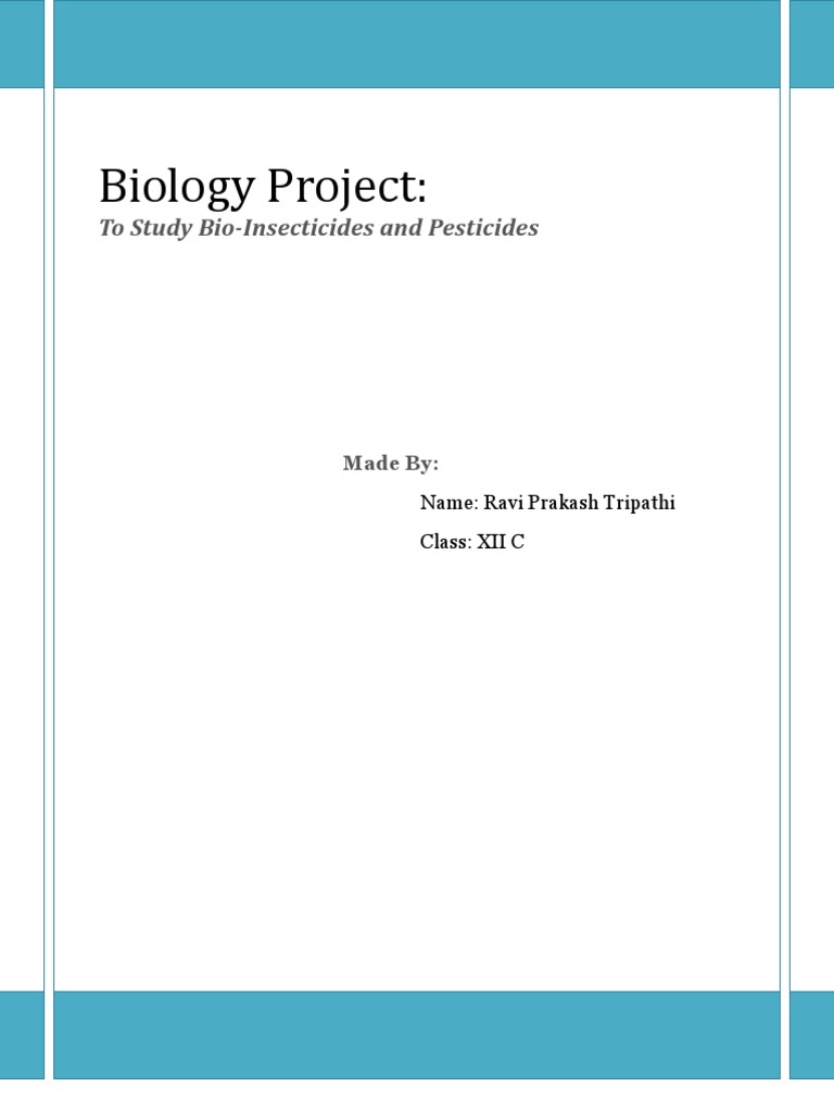Biology Project To Study Bio | PDF | Pesticide | Organic Farming