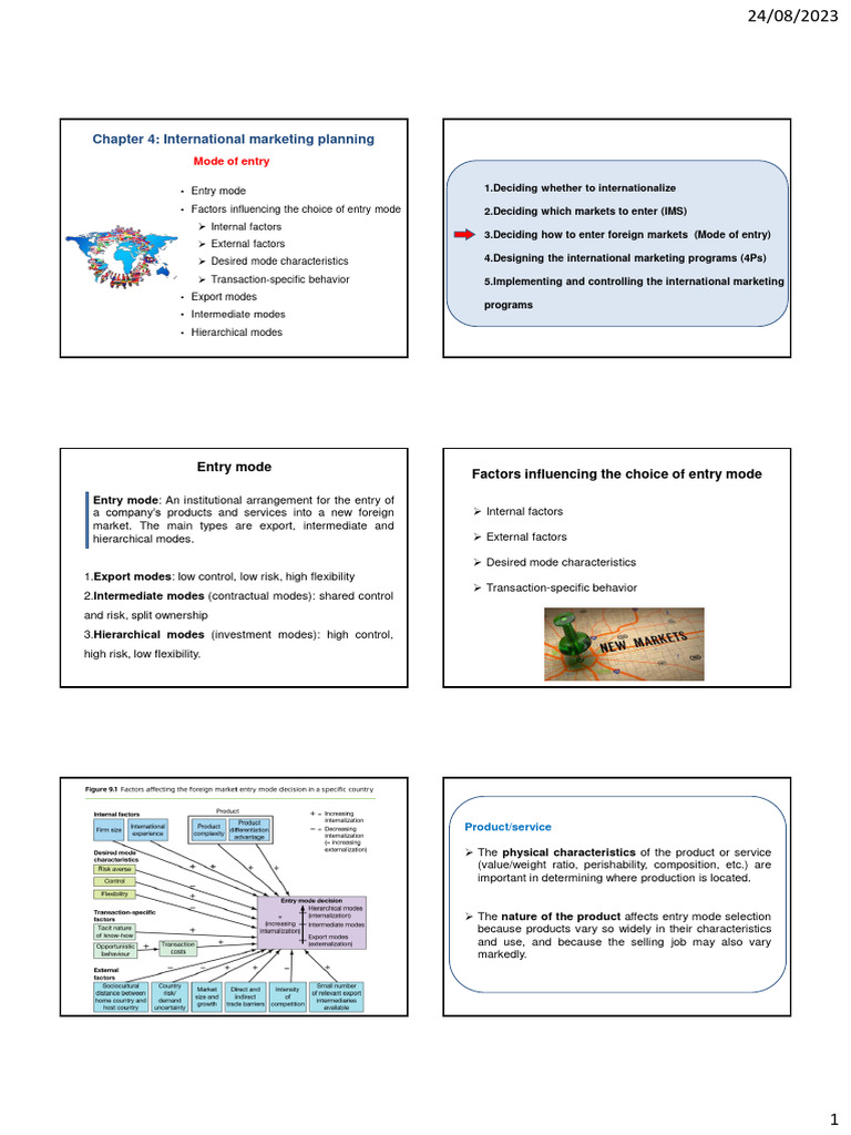 Chap 4 (2)- IM planning (Mode of entry) | PDF | License | Franchising