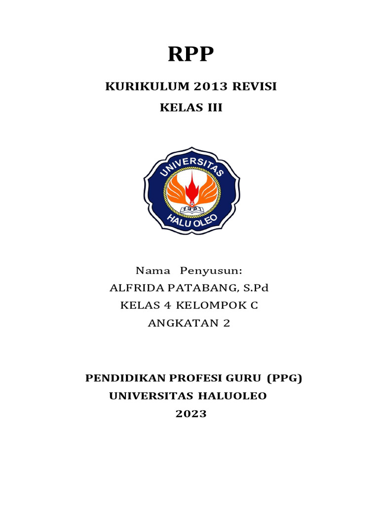 RPP - PJBL - TEMA - 3 - SUBTEMA - 3 - ALFRIDA PATABANG, S.PD Ok | PDF