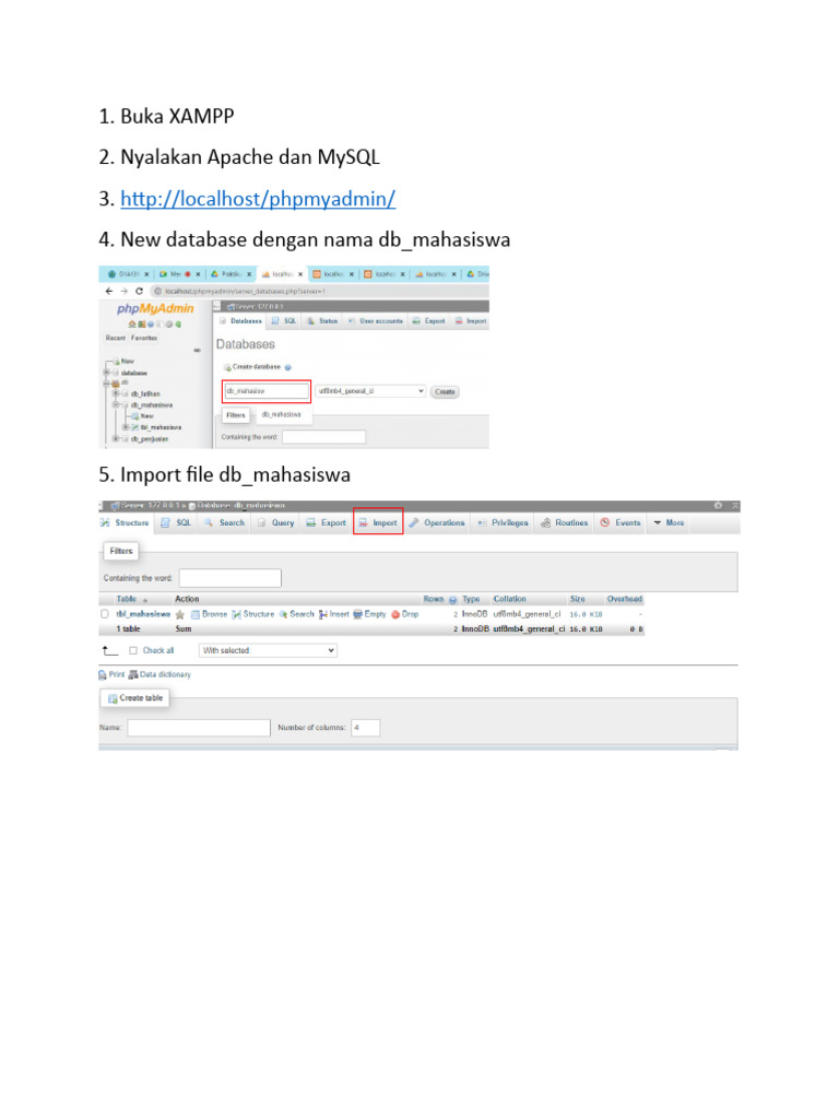 Tutorial Koneksi Database | PDF