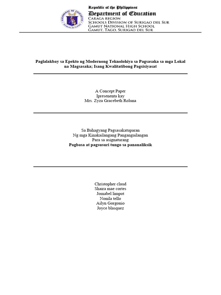 Pahina NG Pamagat | PDF