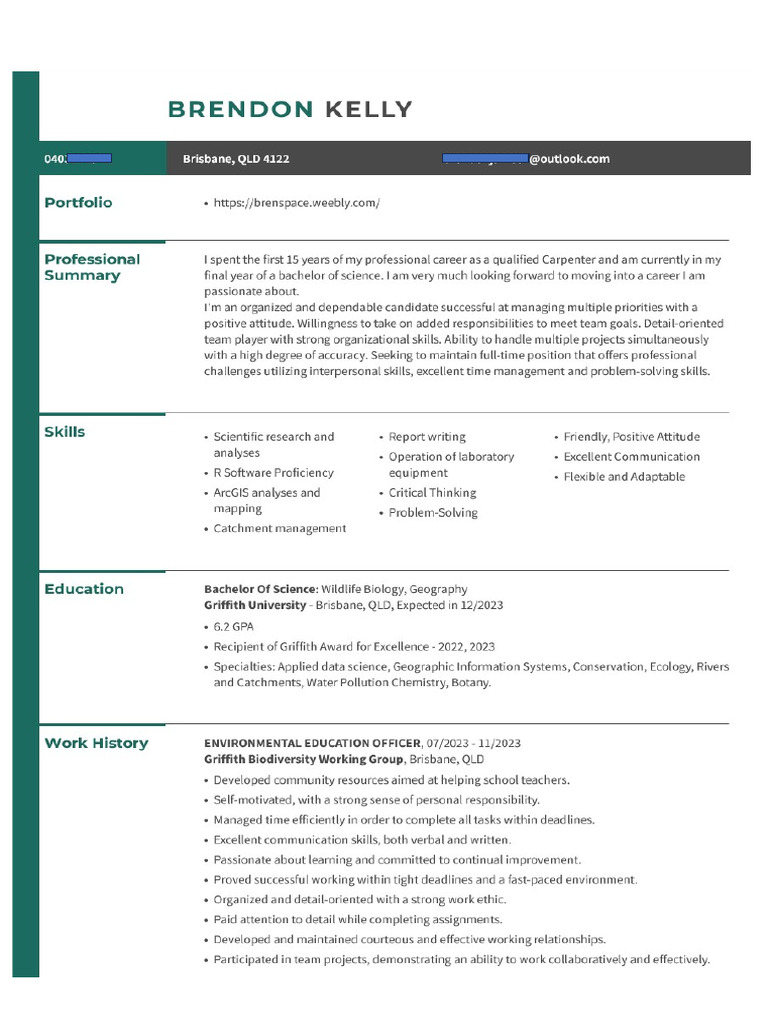 Brendon Kelly Resume Oct 2023 | PDF