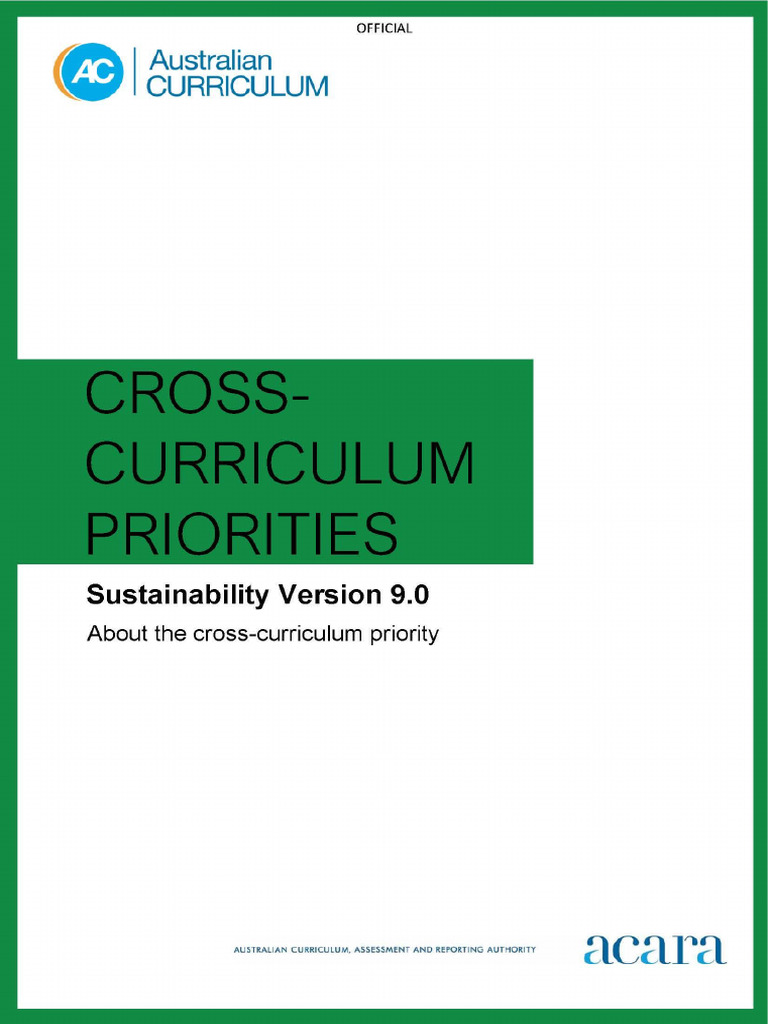 Cross Curriculum Priorities Sustainability About The Cross Curriculum ...