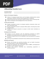 Employee Exit Checklist | PDF