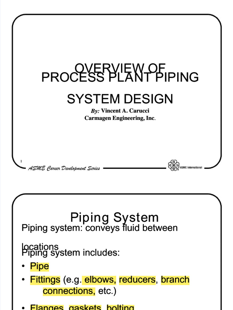 Process Plant Piping Overview | PDF