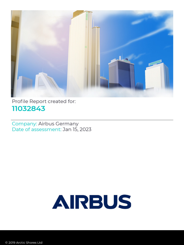 Airbus Psychometric Assessment Report | PDF | Motivational | Motivation