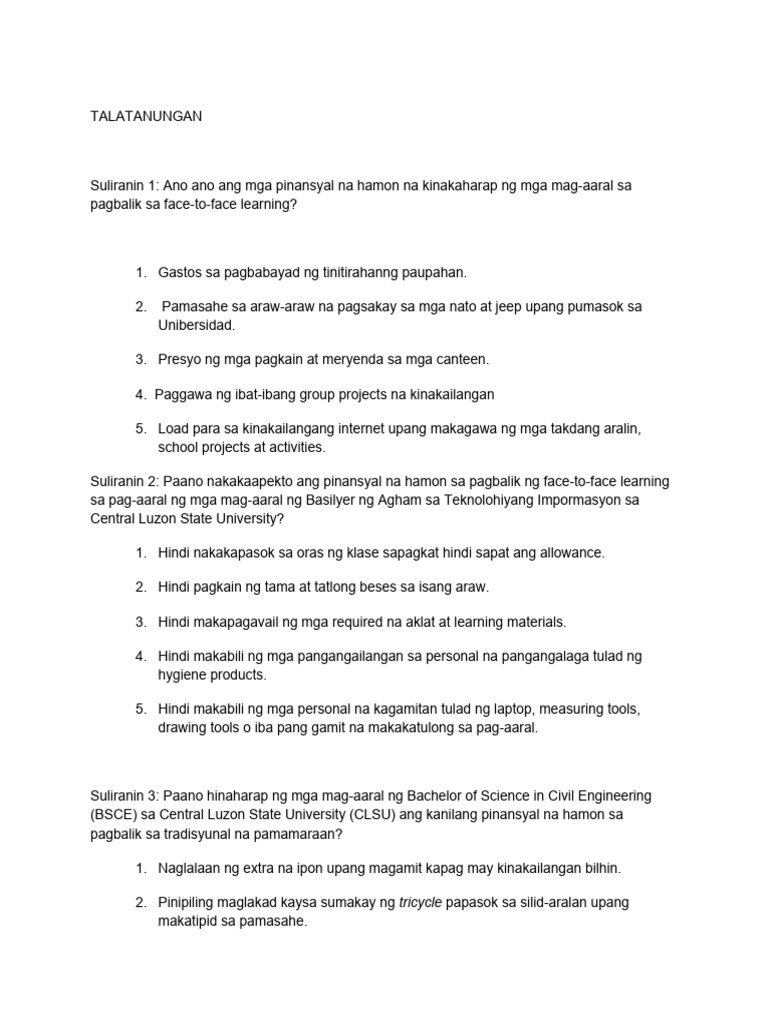 TALATANUNGAN | PDF