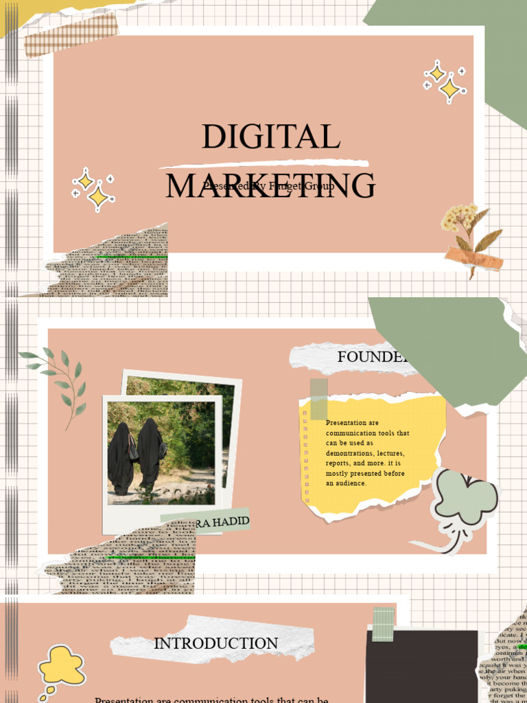 Brown Playful Scrapbook Digital Marketing Presentation | PDF | Marketing | Chemistry