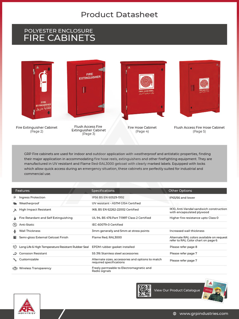 GRP Industries Fire Cabinet Product Datasheet | Download Free PDF | Applied And ...
