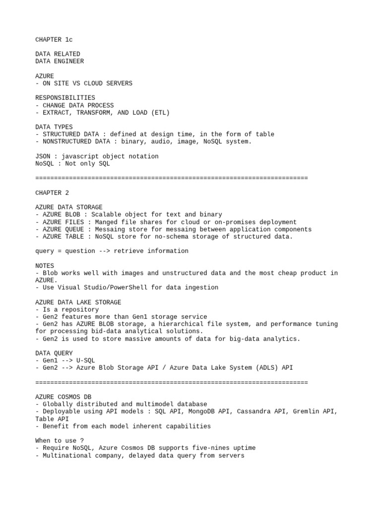 Azure Notes - 1 Introduction | PDF