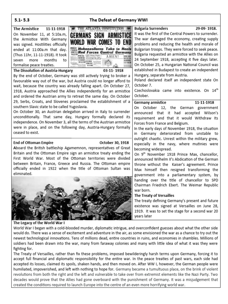 Germany's Defeat in WWI Explained | PDF | World War I | Austria Hungary