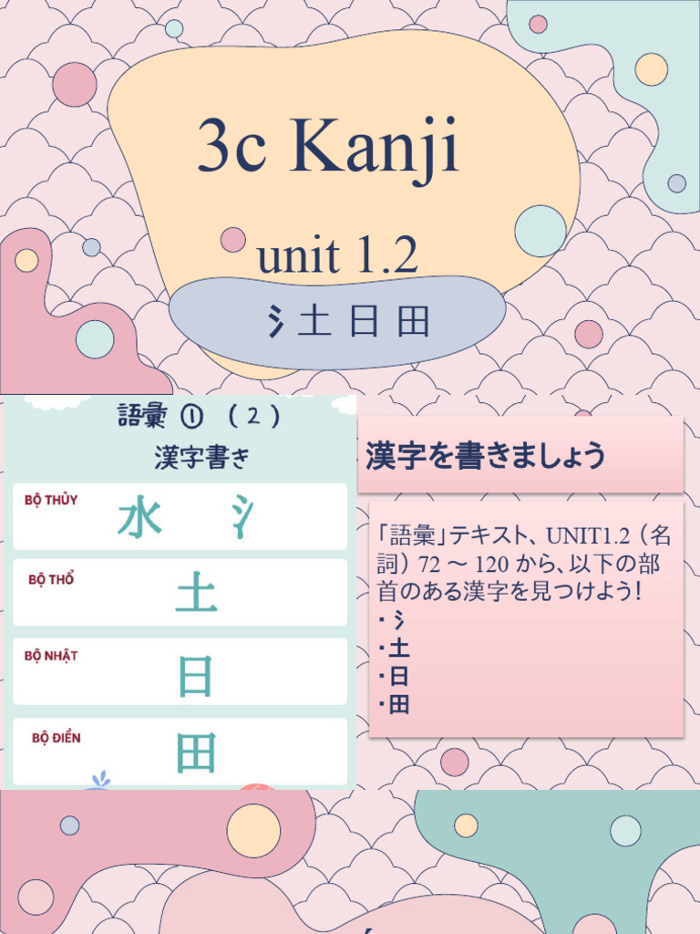 3c Week04 PPT Kanji Unit 1.2 | PDF