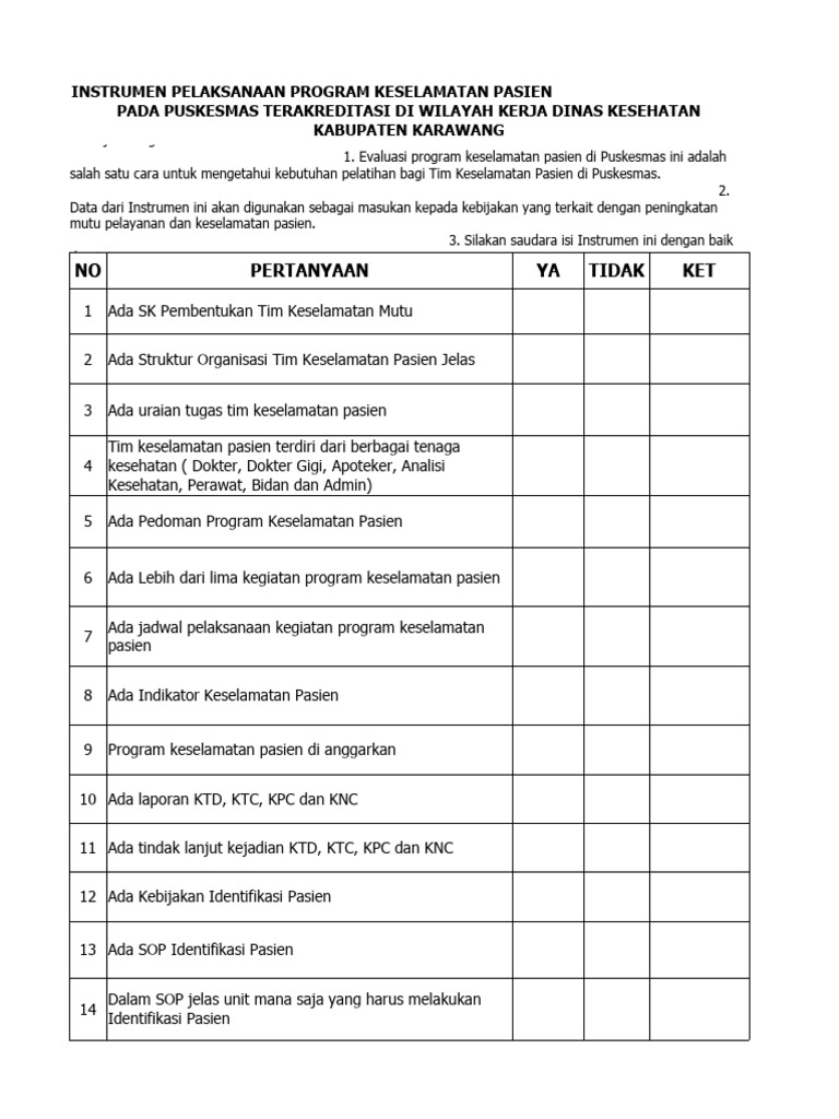Instrumen Analisis Kebutuhan Pelatihan | PDF Instrumen Analisis Kebutuhan Pelatihan | PDF