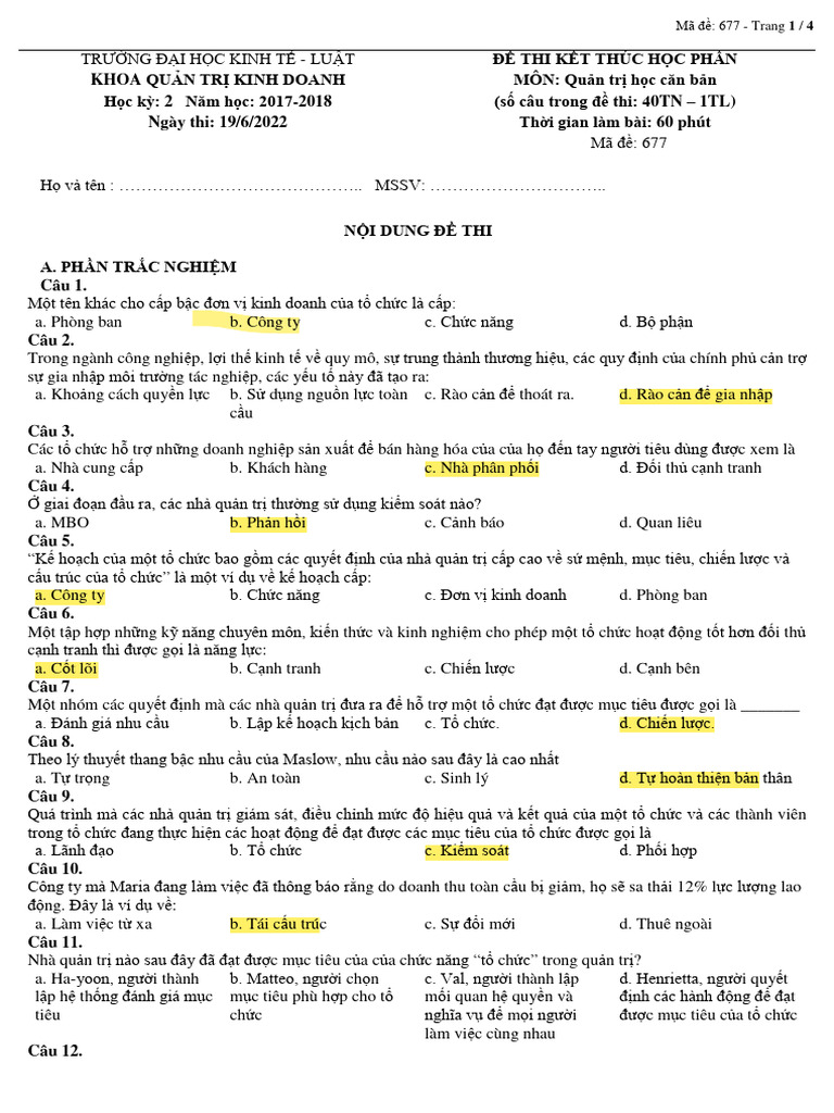 De Thi Ngay 19.06.2022 QTH 2 1 | PDF