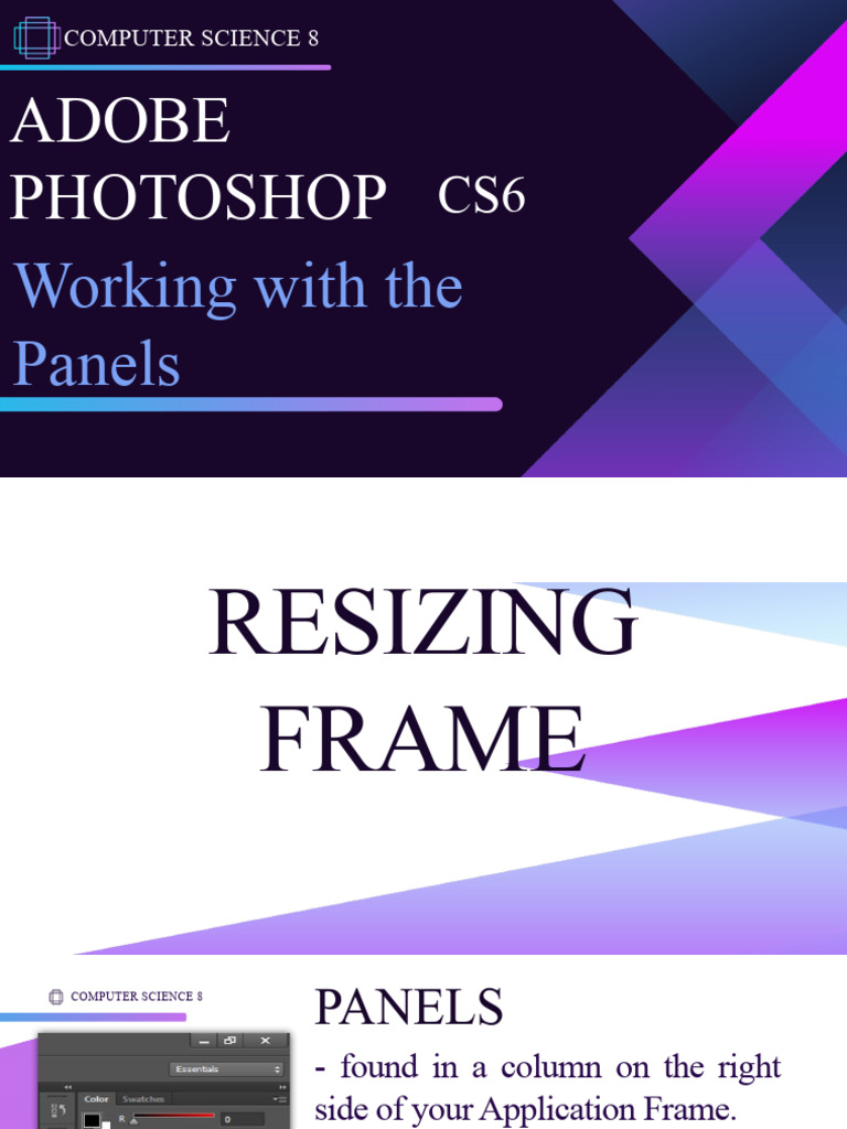 Working With The Panels | PDF | Adobe Photoshop | Point And Click