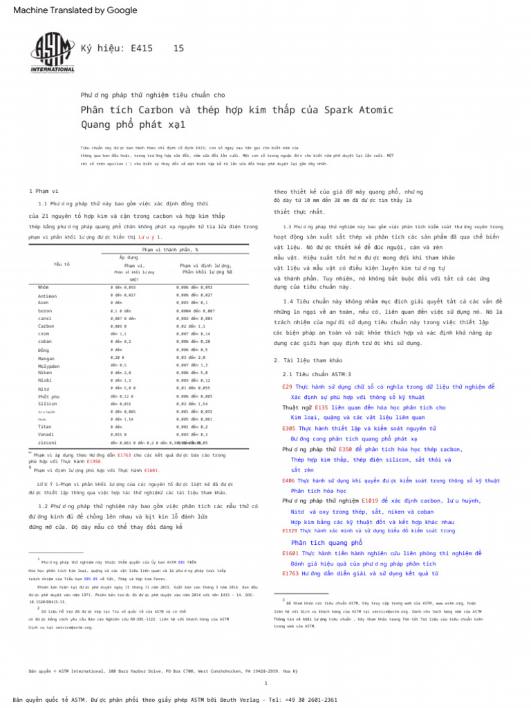 Astm e 415 2015 | PDF