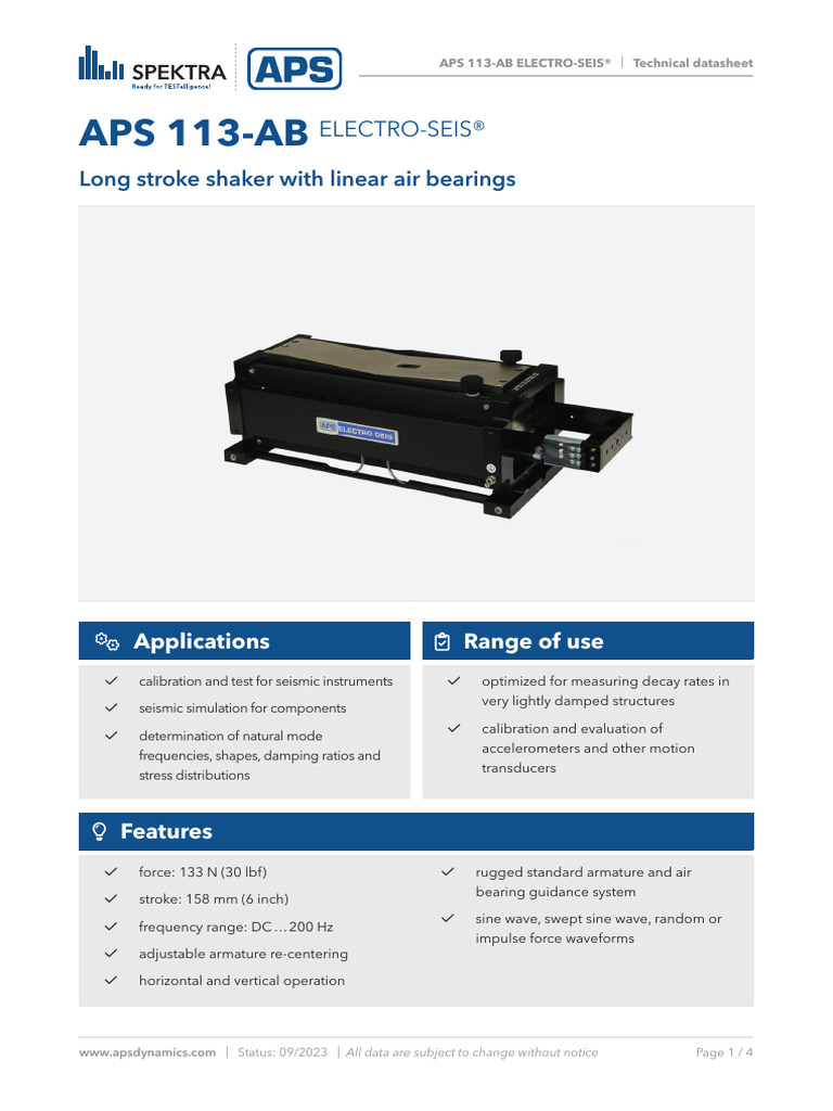 Aps 113-Ab | PDF | Damping | Calibration
