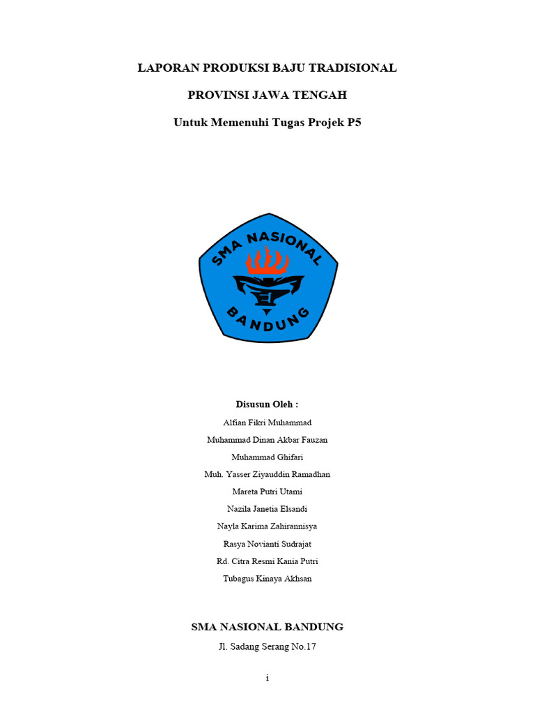 LAPORAN PROJEK P5 Revisi3 | PDF | Seni