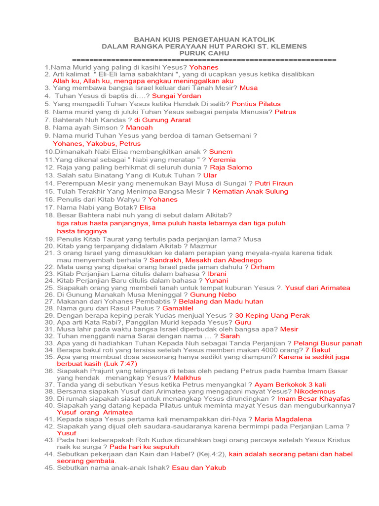 soal kuis sekami | PDF