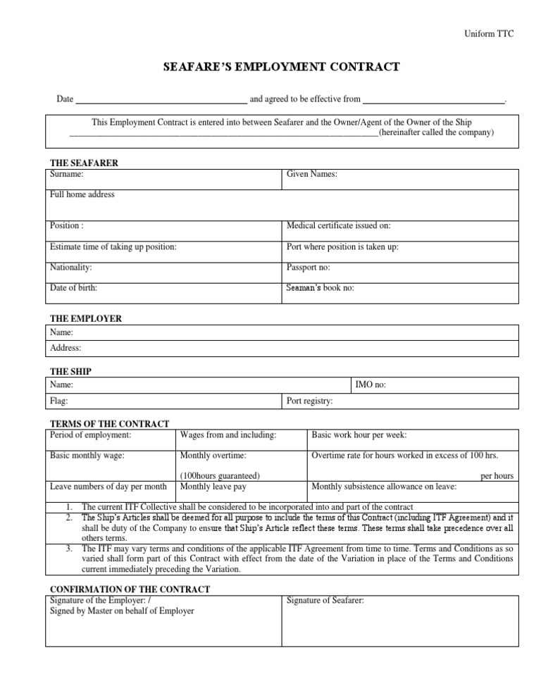 Uniform TTC | PDF | Finance & Money Management | Law