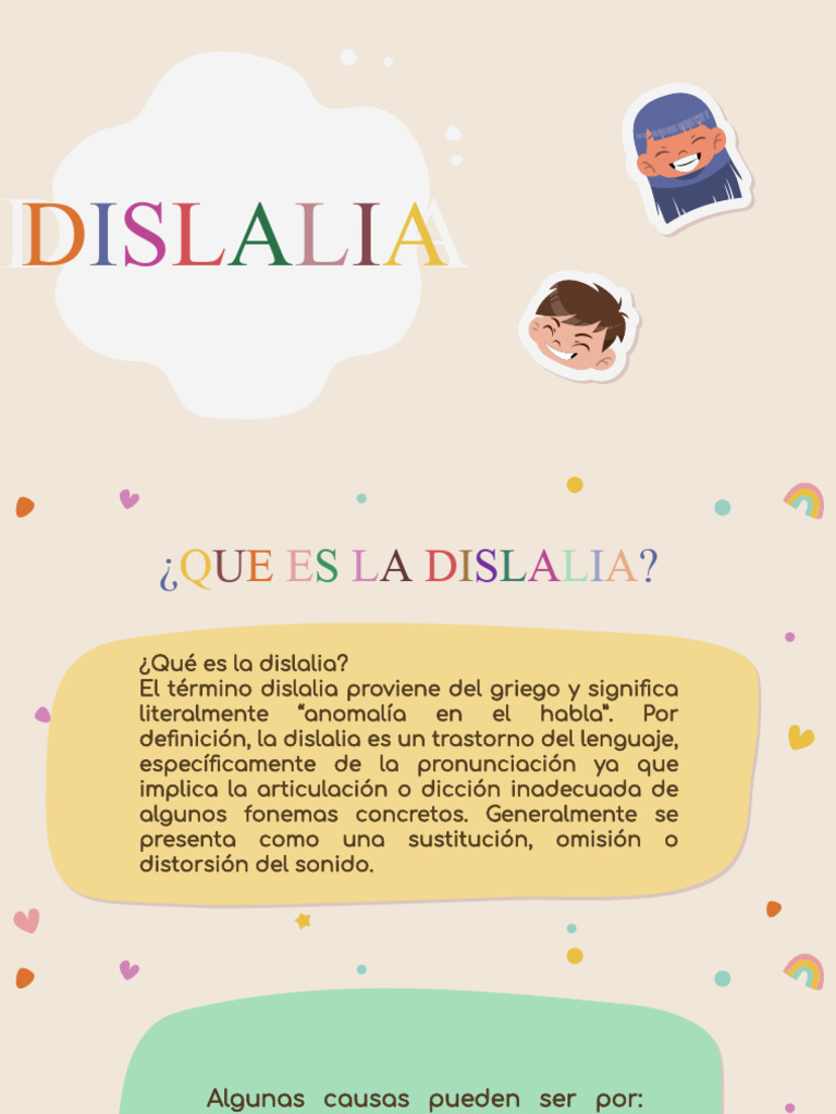 DISLALIA (Autoguardado) | PDF | Enfermedades y trastornos | Medicina ...